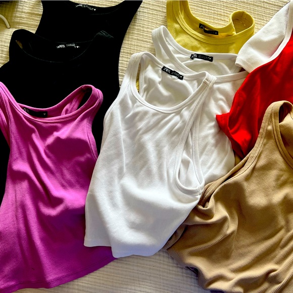 Zara | Tops | 1 Zara Muscle Crop Top Tanks | Poshmark